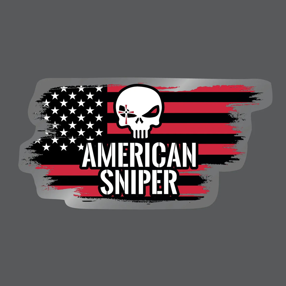 American Sniper White Skull Decal Sticker | Durable Patriotic Vinyl